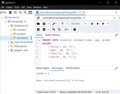 Postgresql Insert Multiple Rows Into Table Examples