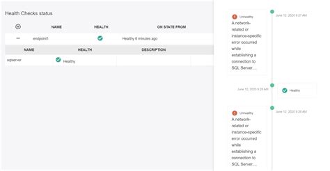 Health Check Ui Is Not Showing Nor Recording Status History When Using Sql Server Storage