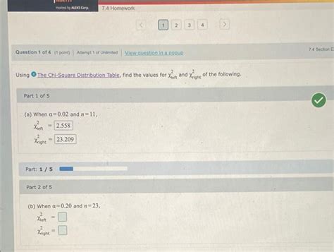 Solved Using The Chi Square Distribution Table Find The Chegg