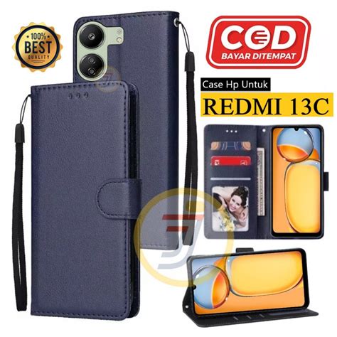 Jual Case Flip Dompet Xiaomi Redmi C Premium Case Wallet Kulit Casing Dompet Hp Shopee Indonesia