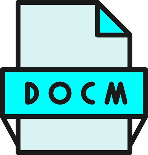 Docm File Format Icon 15828605 Vector Art At Vecteezy