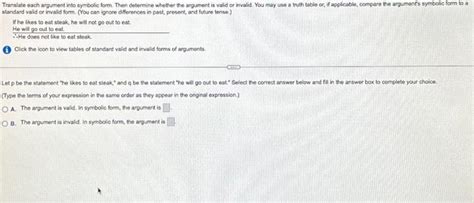 Solved Translate Each Argument Inte Symbolic Form Then Chegg