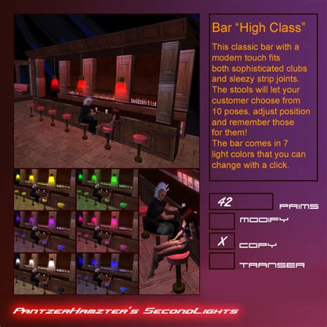 Second Life Marketplace Bar High Class Bar Furniture Bar