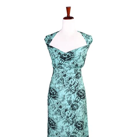 Wild Peony Robin Egg Blue Wildbird Fabric