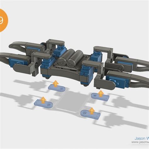 3d Printable Q1 Mini Quadruped Robot 2 0 Designed By Jason Workshop By Jason Workshop