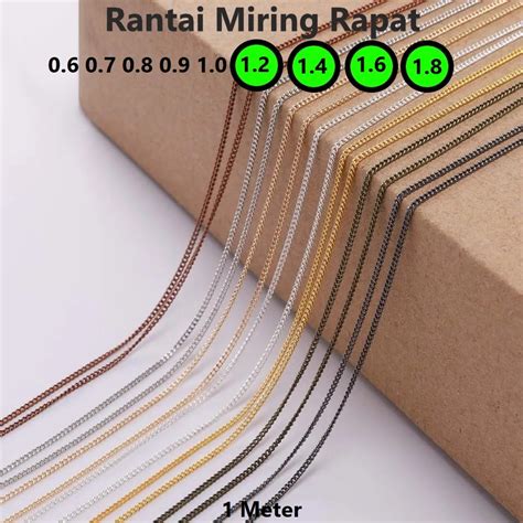 Jual Rantai Bentuk Miring Rapat Tebal Mm Harga Meter Shopee Indonesia
