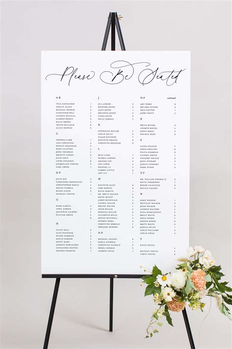 wedding table sign the krista