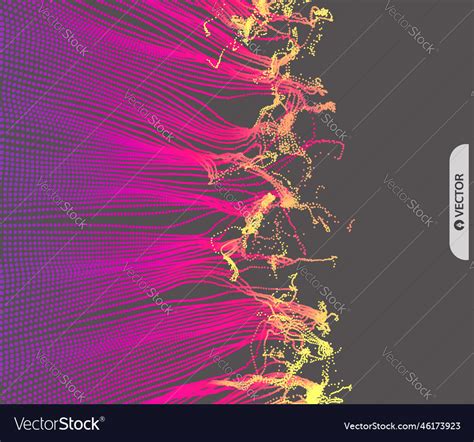 Array With Dynamic Emitted Particles Textbook Vector Image