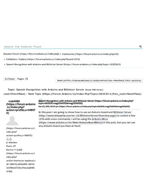 Speech Recognition With Arduino And Bitvoicer Server Pdf