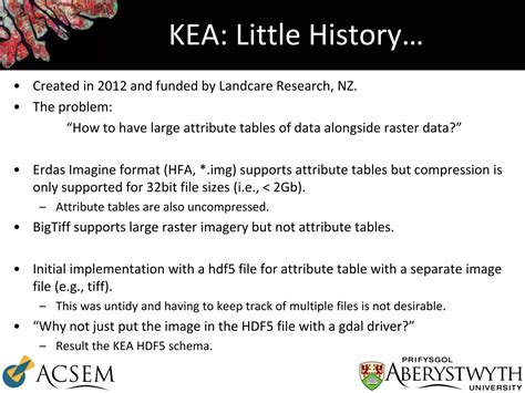 Spd And Kea Hdf5 Based File Formats For Earth Observation Ppt
