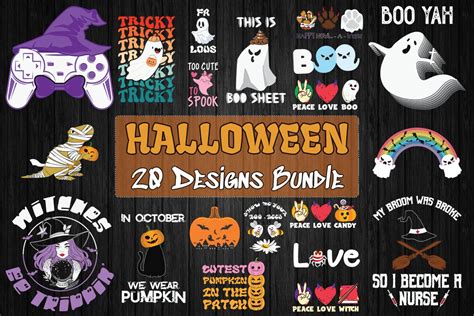 Halloween SVG Bundle 20 Designs Graphic by Pecgine · Creative Fabrica