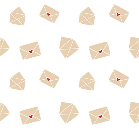 Premium Vector Vector Seamless Pattern Of Letter Envelope