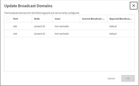 Ethernet Ports Cannot Be Reached Error Displayed In System Manager Netapp Knowledge Base