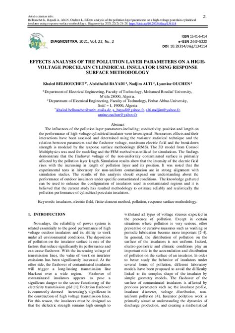 Pdf Effects Analysis Of The Pollution Layer Parameters On A High