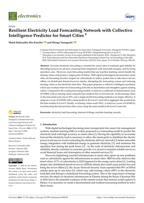 Pdf Resilient Electricity Load Forecasting Network With Collective Intelligence Predictor For
