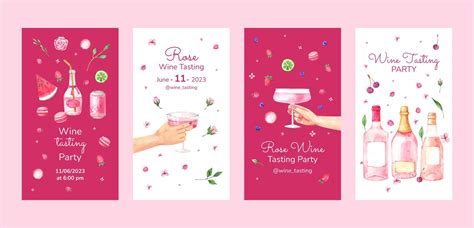 와인 시음 템플릿 디자인 무료 벡터