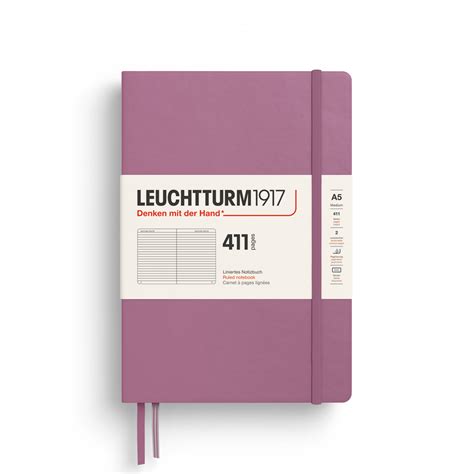 Notebbok Medium A5 Hardcover 411 Numbered Pages Dotted Dusty Rose Leuchtturm1917 Notebbok Medium A5 Hardcover 411 Numbered Pages Dotted Dusty Rose Leuchtturm1917