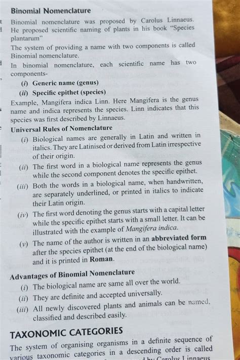 Binomial Nomenclature Binomial Nomenclature Was Proposed By Carolus Linna