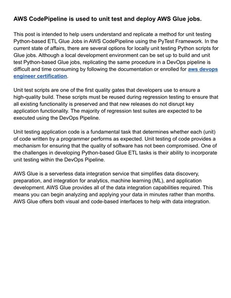 Ppt Aws Codepipeline Is Used To Unit Test Powerpoint Presentation Free Download Id 11375849
