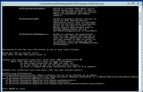 issue with sharepoint migration assessment tool failing in validation
