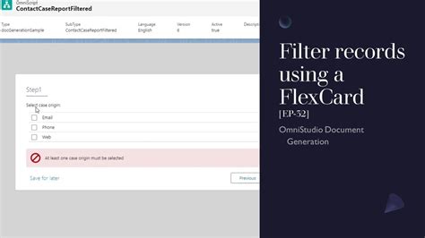 Use A Flexcard To Dynamically Filter Records In An Omniscript Ep 32