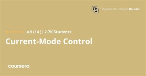 Current Mode Control Coursya
