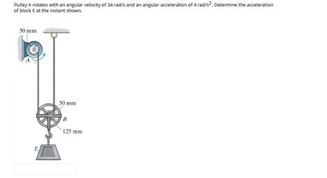 Solved Pulley A Rotates With An Angular Velocity Of Rad S Chegg