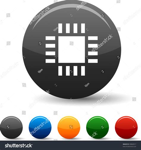 Cpu Icon Set Vector Illustration Stock Vector Royalty Free Shutterstock