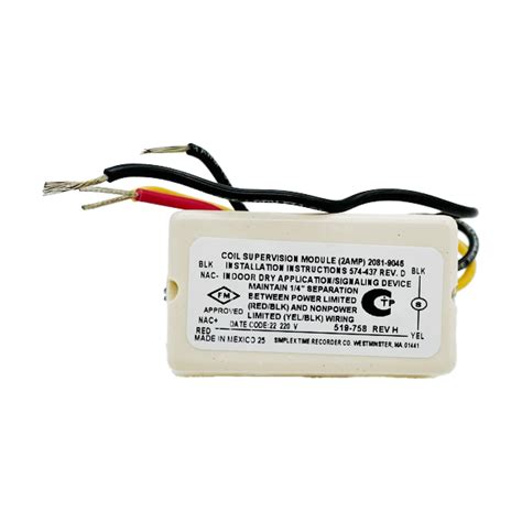 Simplex 2081 9046 Coil Supervision Module 1st Fire Alarm Supplier