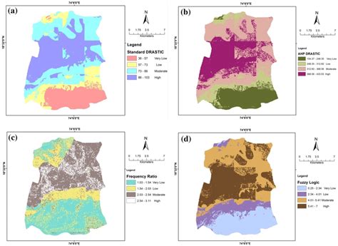 Groundwater Vulnerability Zonation Map Using A Standard B Ahp C Fr And Download Scientific