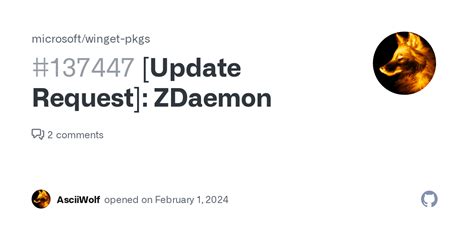 Update Request Zdaemon · Issue 137447 · Microsoftwinget Pkgs · Github