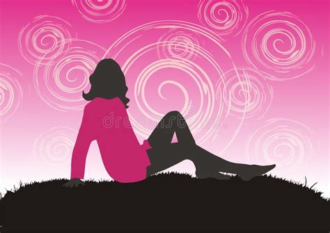 Flower Woman Grass Stock Illustrations 8478 Flower Woman Grass Stock