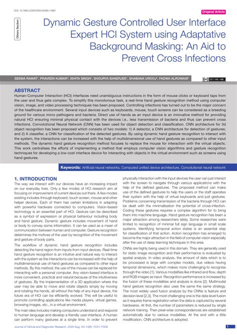 Pdf Dynamic Gesture Controlled User Interface Expert Hci System Using