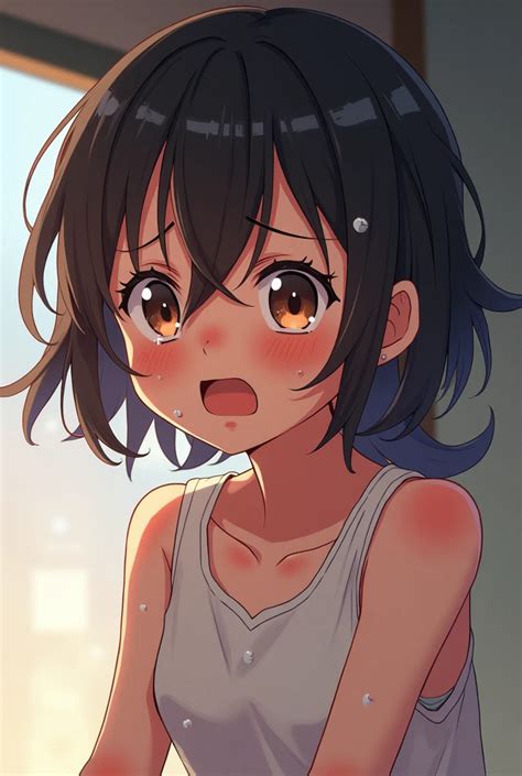 Anime Girl Sweating Seaart Ai