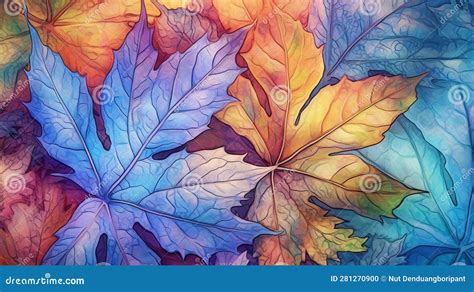 Generative Ai Unveiling The Intricate Patterns And Textures Beneath Natures Leaves Stock