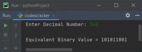 Python Program To Convert Decimal To Binary