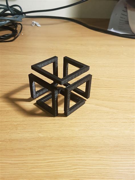 My First Print Cube Inspired By A Picture I Saw On Another Sub Total Print Time Was 4hrs