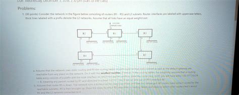 Solved Problems 1 30 Points Consider The Network In The Figure Below Consisting Of Routers R1