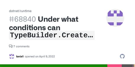 Under What Conditions Can TypeBuilder CreateType Return Null Issue Dotnet Runtime