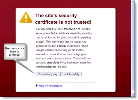 Browser Warning Regarding SSL Certificates