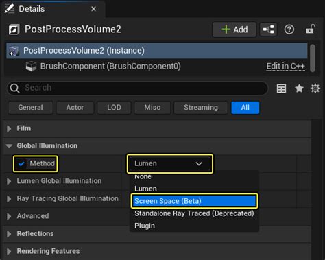 screen space global illumination in unreal engine unreal engine 5 5