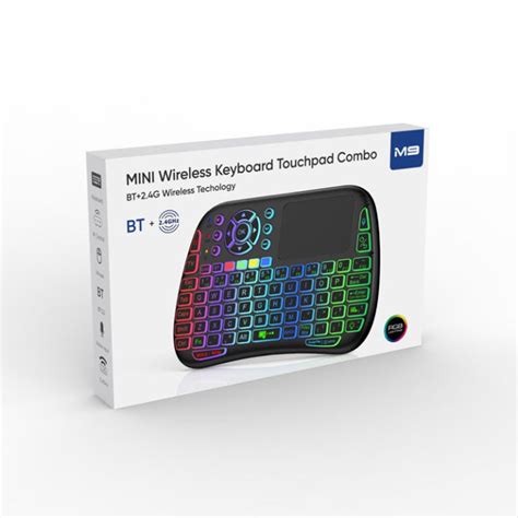 M9 Bluetooth Mini Wireless Keyboard Offering 7 Backlit Colors 2 4g Air Mouse And Touchpad