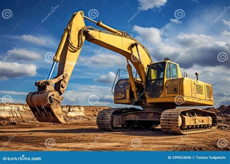 Construction Excavator At Work On Development Site Stock Illustration Illustration Of Work