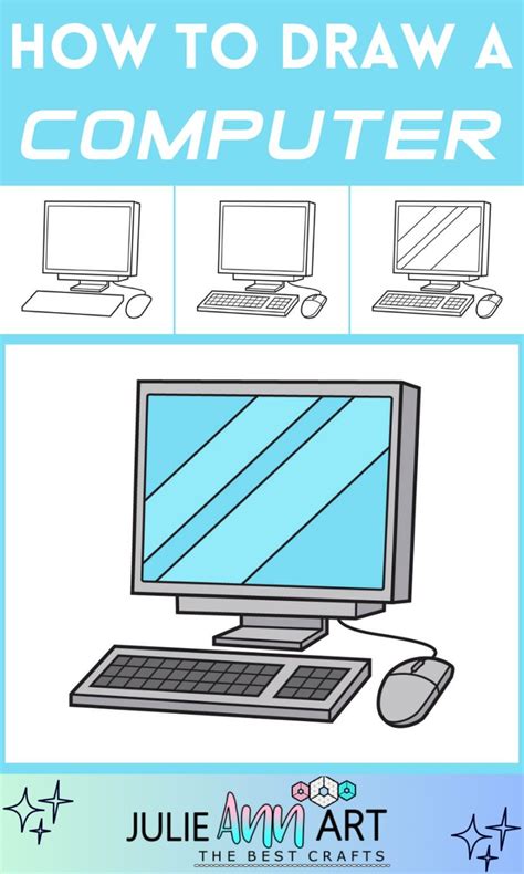14 Easy Computer Drawing Ideas How To Draw Computer Julie Ann Art