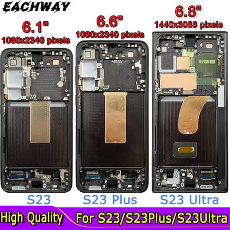 삼성 갤럭시 S23 울트라 Lcd 터치 스크린 디지타이저 어셈블리 교체 부품 삼성 S23 S23 플러스 Lcd 디스플레이용 Amoled 신제품 Aliexpress