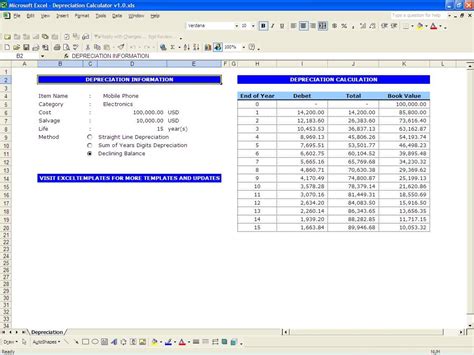 Depreciation Worksheet Excel Template How To Create A Depreciation Schedule In Excel