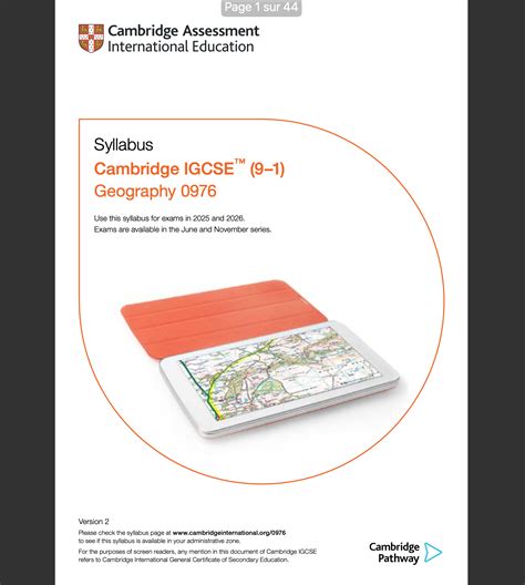 Cambridge Igcse 91 Geography 0976 Syllabus For 2025 And 2 Inspire
