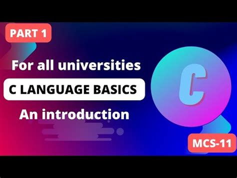 C Programming Language For Beginners In Hindi C Introduction By Siddharth Sharma YouTube