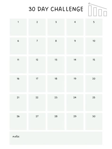 30 Day Challenge Worksheet Digital Planner Journal Etsy