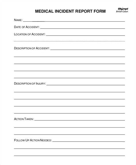 FREE Incident Report Forms In PDF MS Word Excel